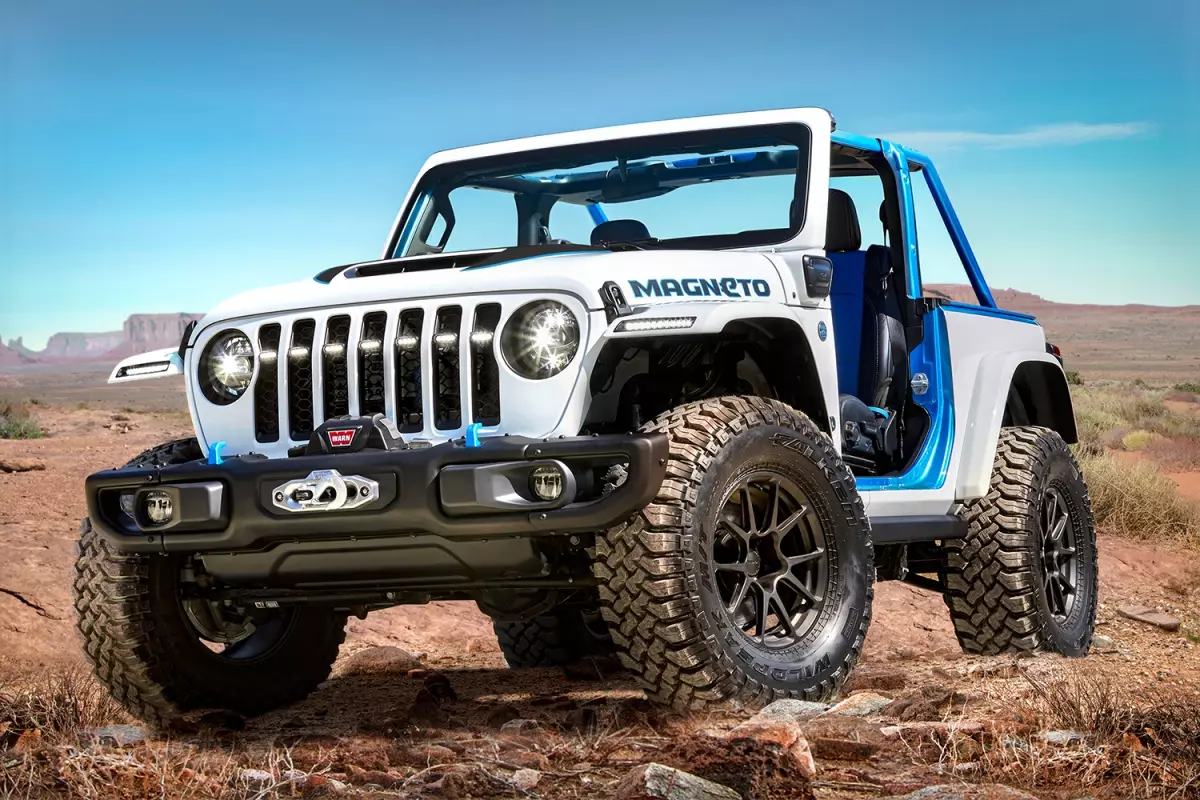 Jeep Magneto электрикӣ, консепсияи Wrangler барои Пасха Ҷип Сафари сохта шудааст