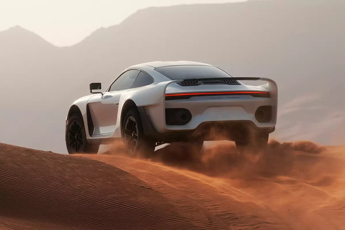 Safari Porsche куруп жатат, бирок бул "марстык" суперкар өзгөчөлөнүп турат