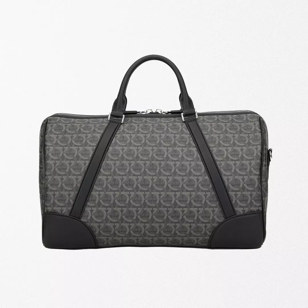 Salvatore Ferragamo Gancini-Print Weekender Duffel အိတ်