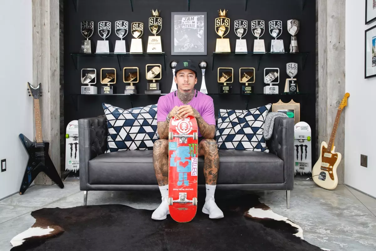 Americký olympijský skateboardista Nyjah Huston