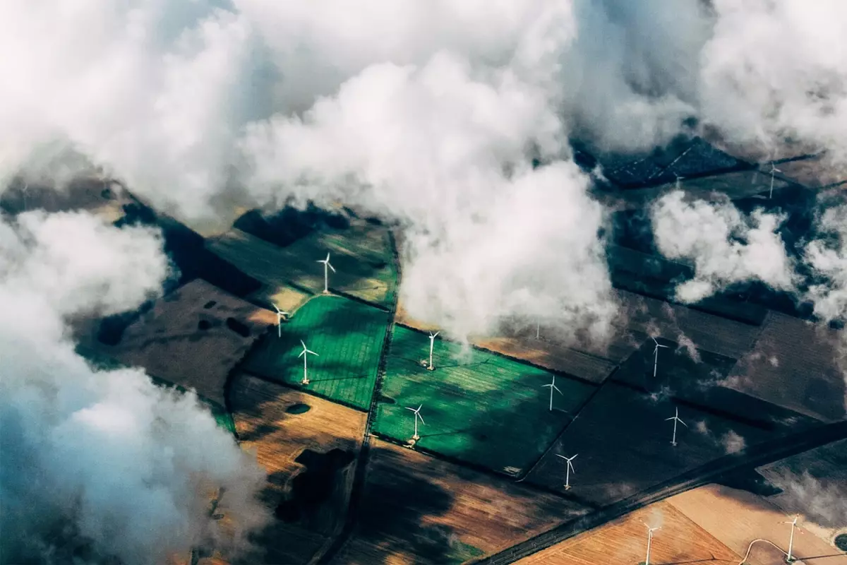 空中写真風力発電所