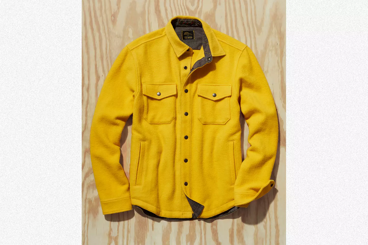 Todd Snyder x L.L.Bean Wool Shirt Jacket fl-Ambra Gold