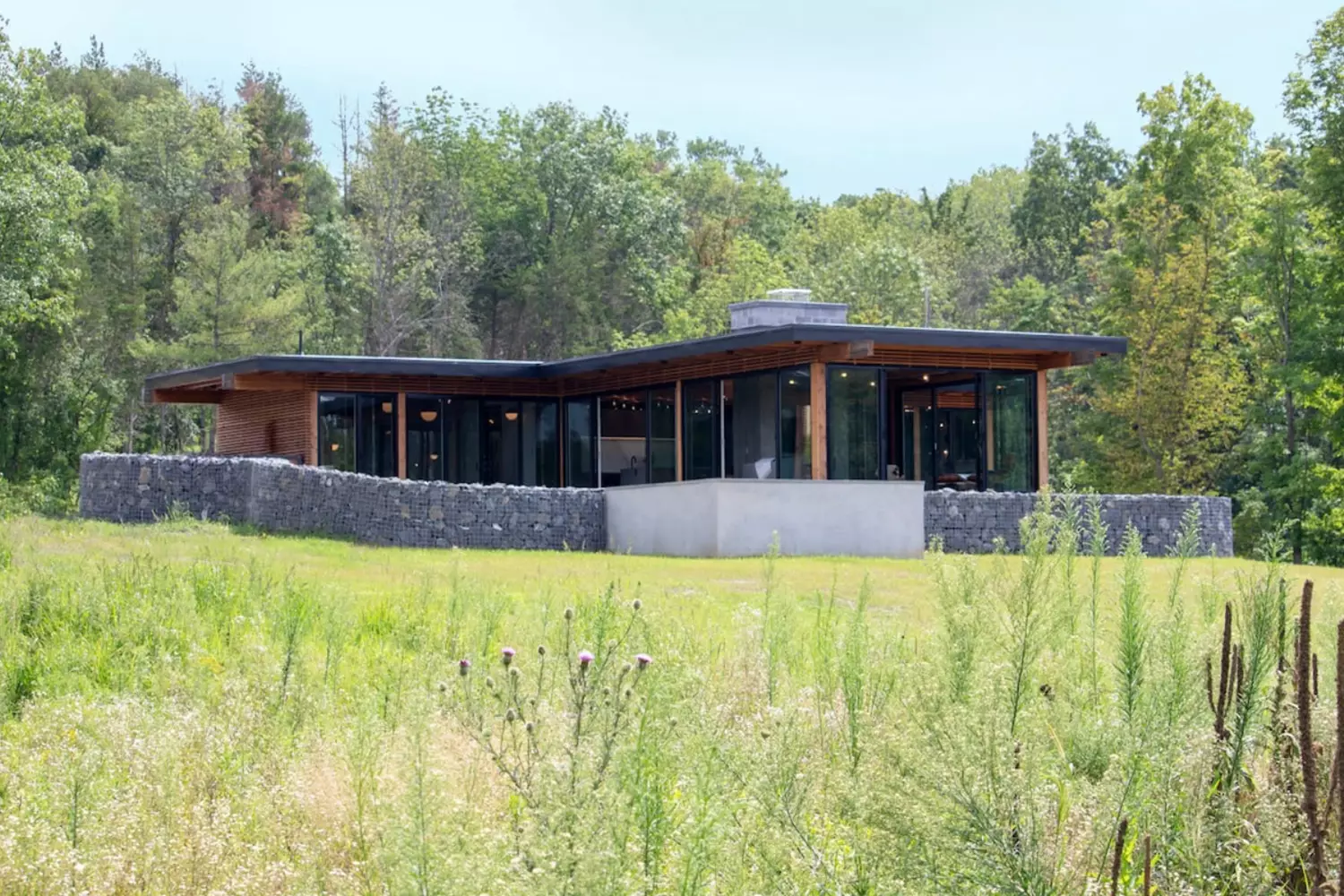 Modern Meets Rustic Pool House