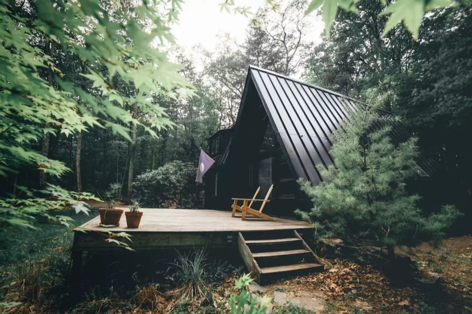 Bæredygtig Catskills A-Frame kabine