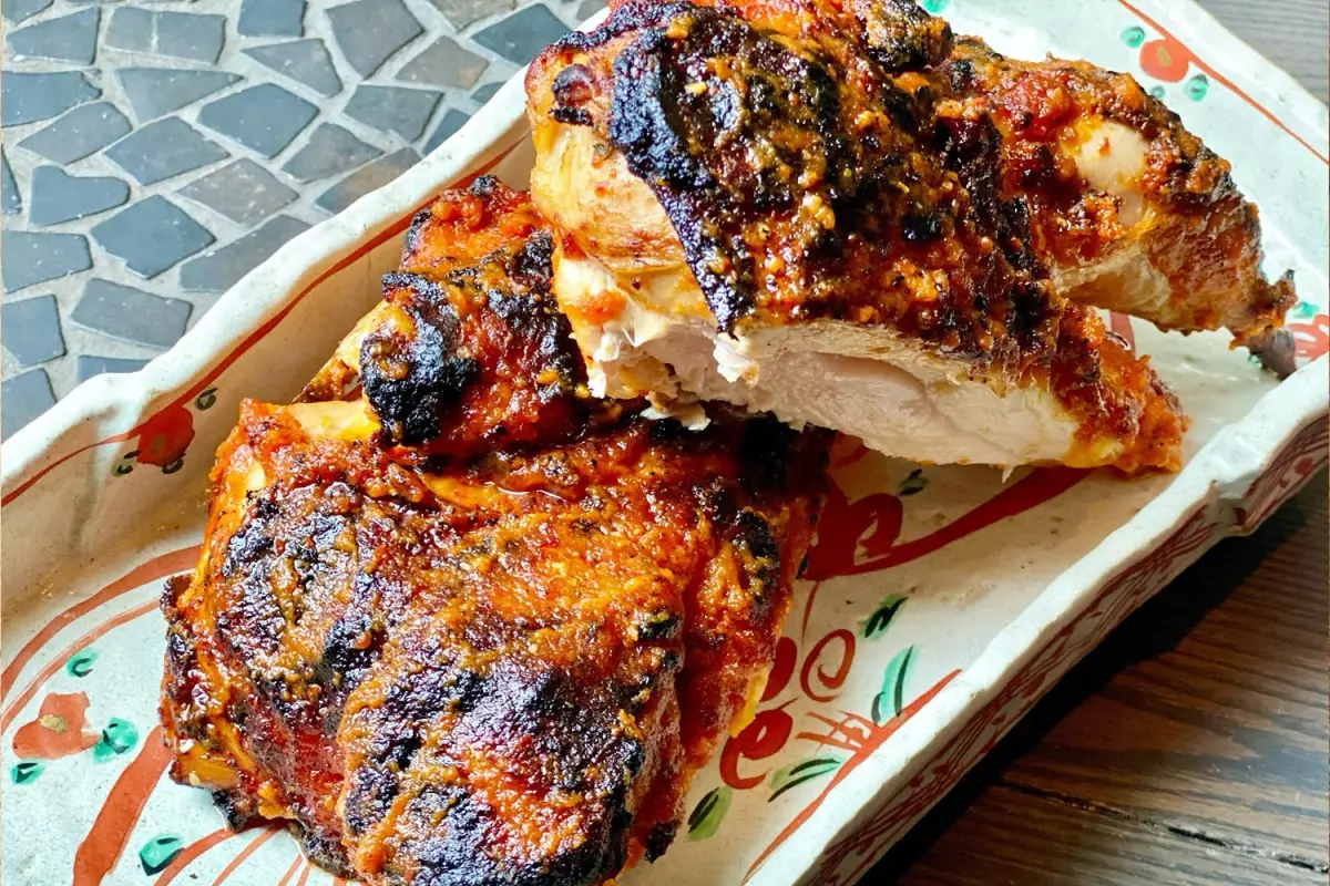 Grillad kyckling Lombok av kocken Cédric Vongerichten, Wayan