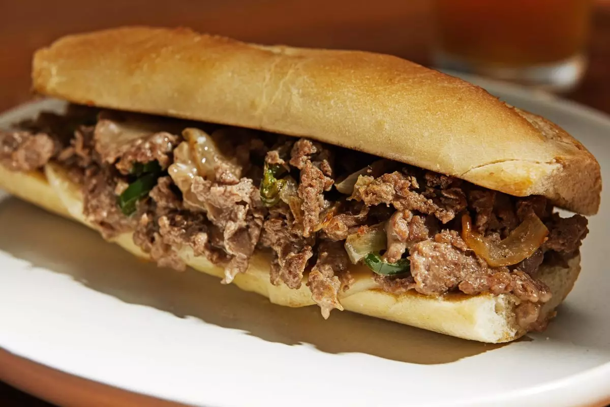 Ein Cheesesteak-Sub, fotografiert in Arlington