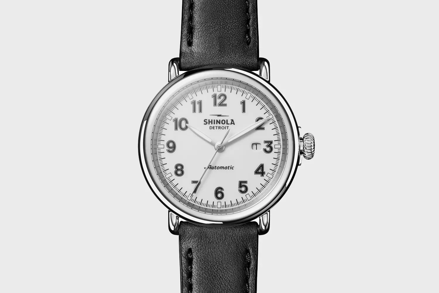 ساعة SHINOLA الرجالية رونويل الأوتوماتيكية 45 ملم ، أسود