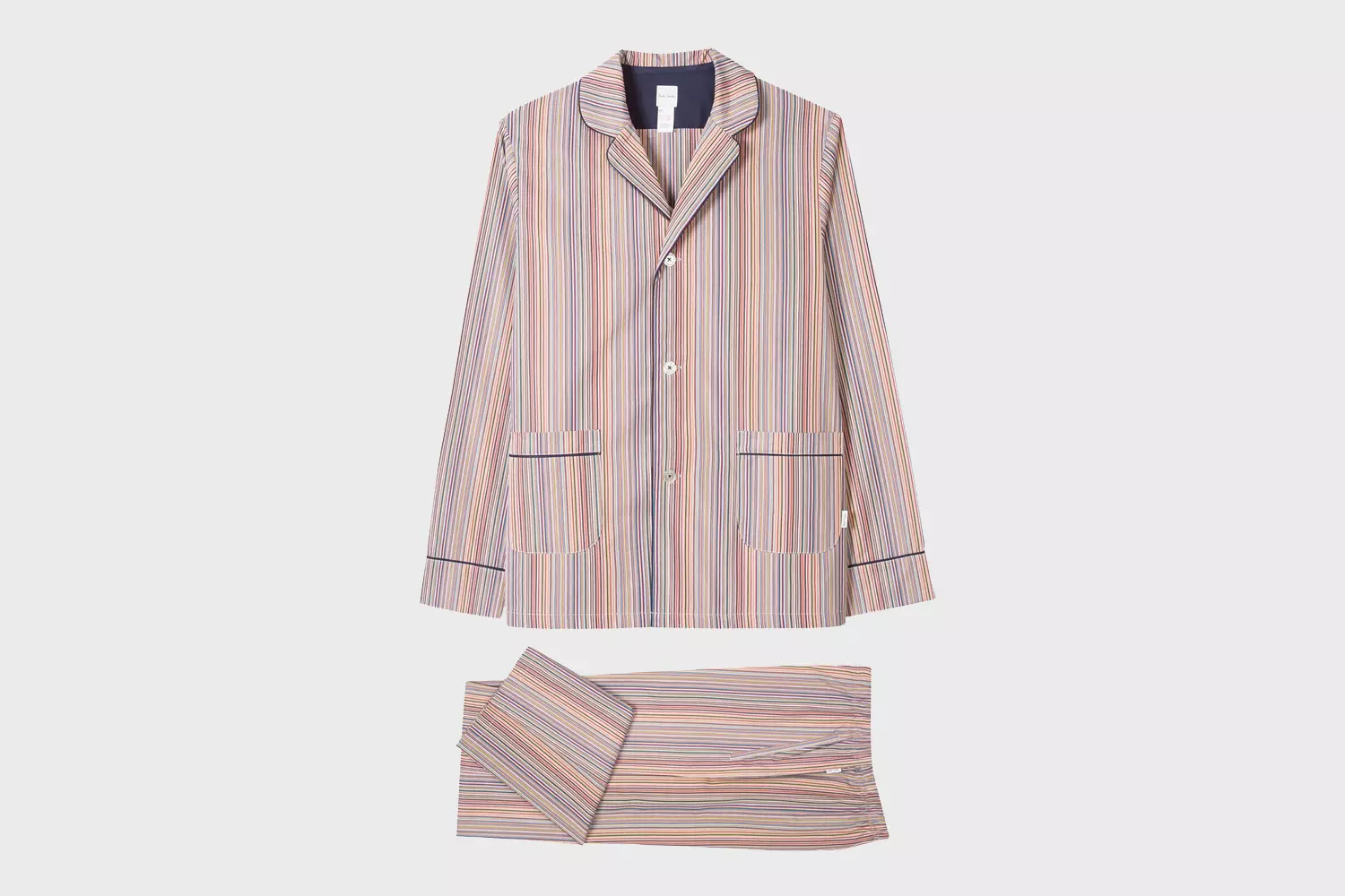 PAUL SMITH Set pigiama classico multirighe da uomo, in scatola