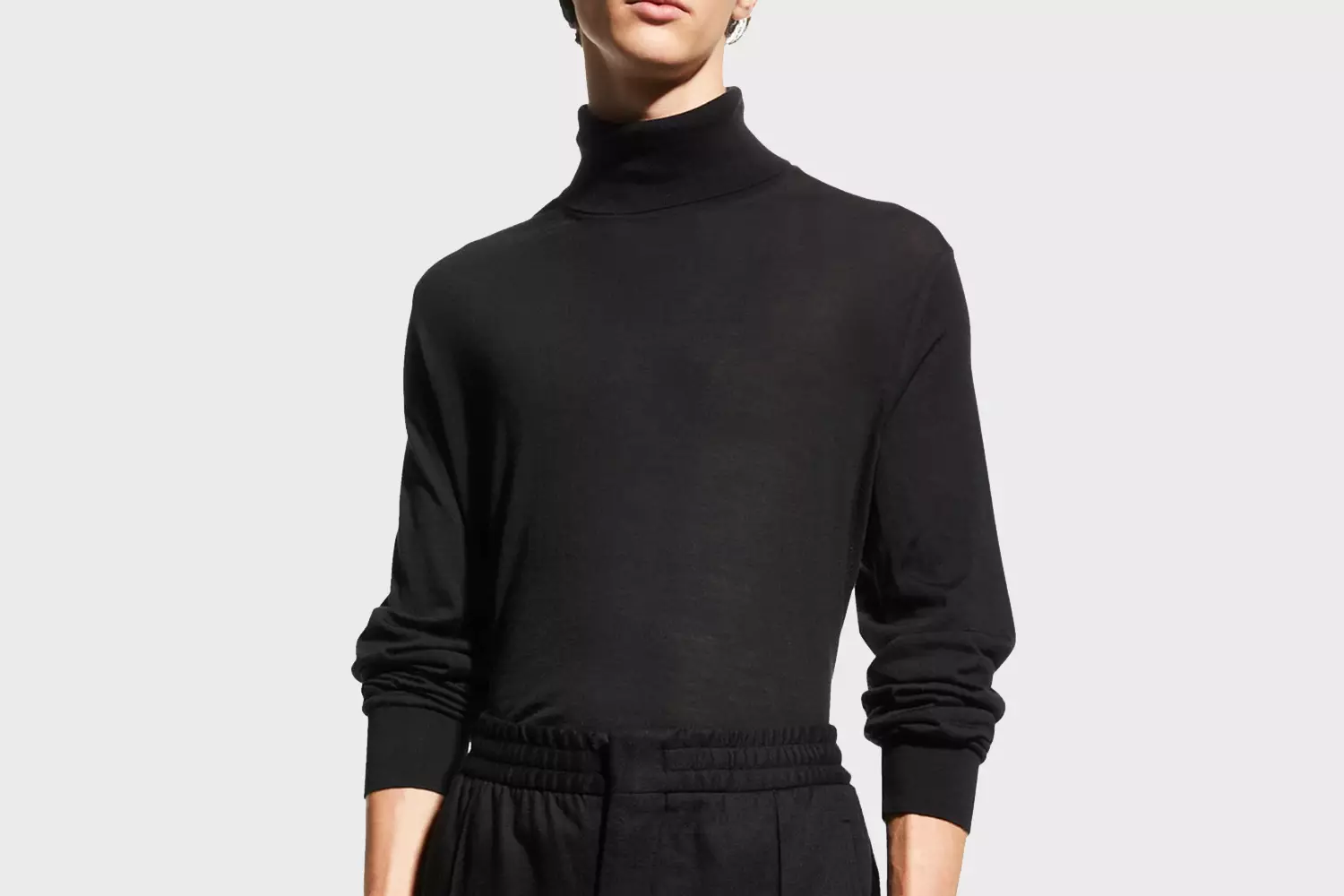 ERMENEGILDO ZEGNA Geansaí Turtleneck Olann Soladach na bhFear