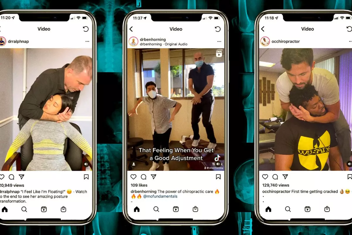 ¿Son los videos virales de ajuste quiropráctico una cosa sexual?