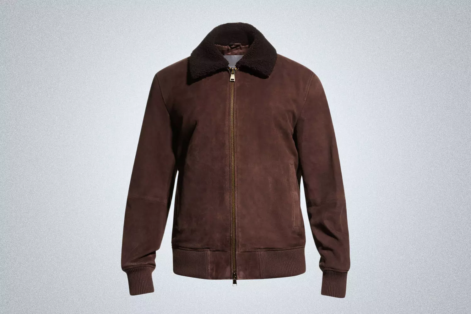 Lalaki Aviator Suede / Jaket Bomber Shearling