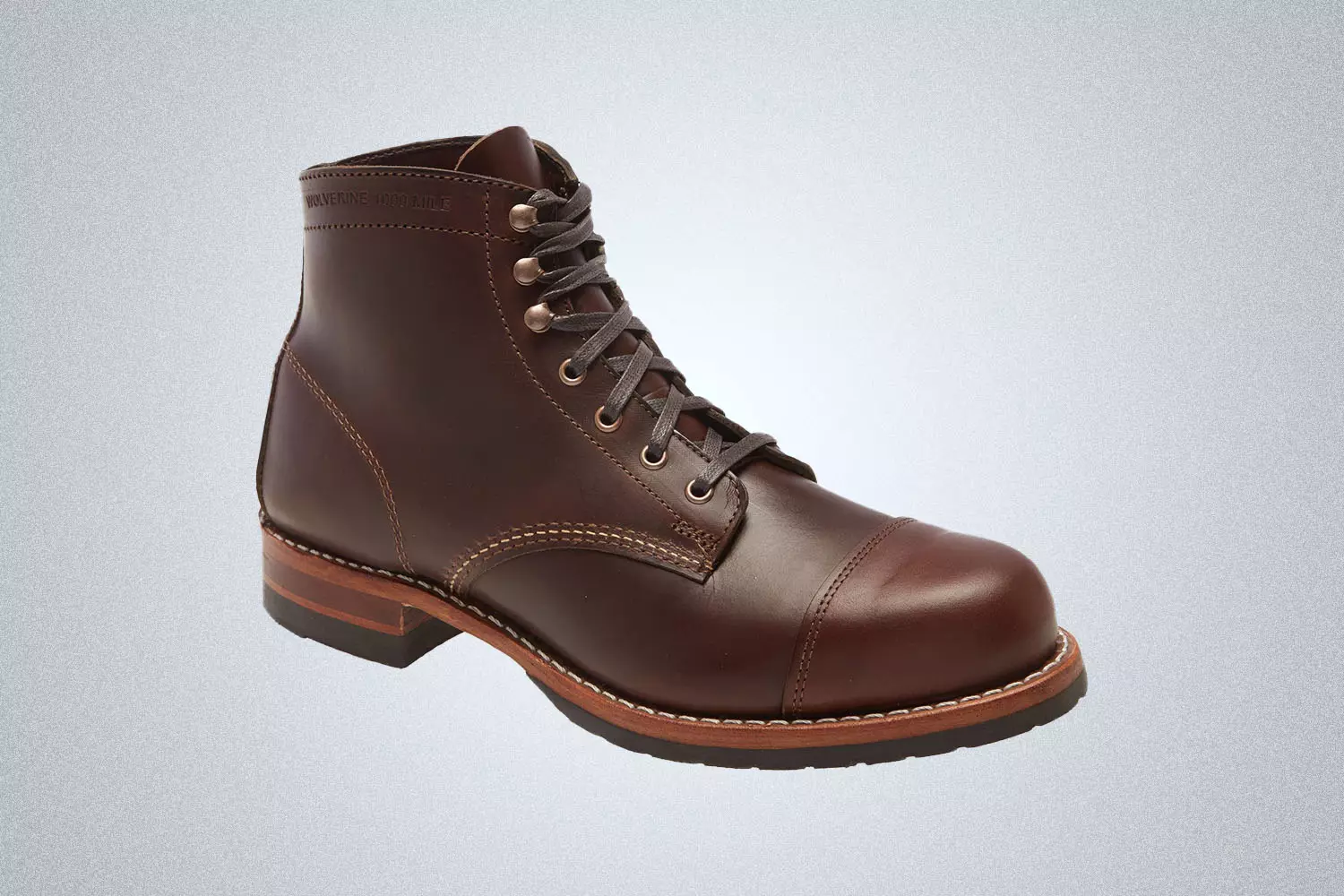 boot cap toed coklat