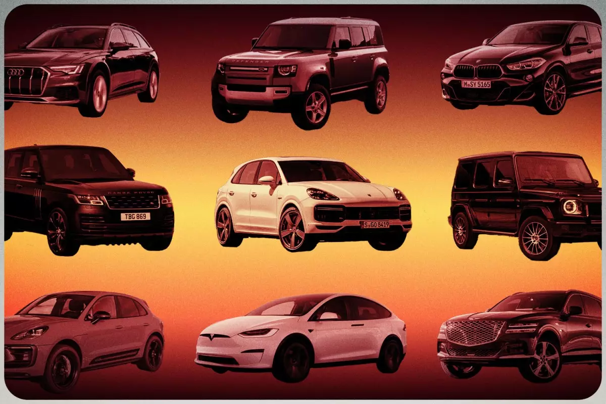 Grid amin'ny SUV tsara indrindra amin'ny 2022, ao anatin'izany ny Land Rover Defender, Range Rover, Porsche Cayenne Hybrid, Mercedes-Benz G-Class, Tesla Model X elektrika ary ny hafa