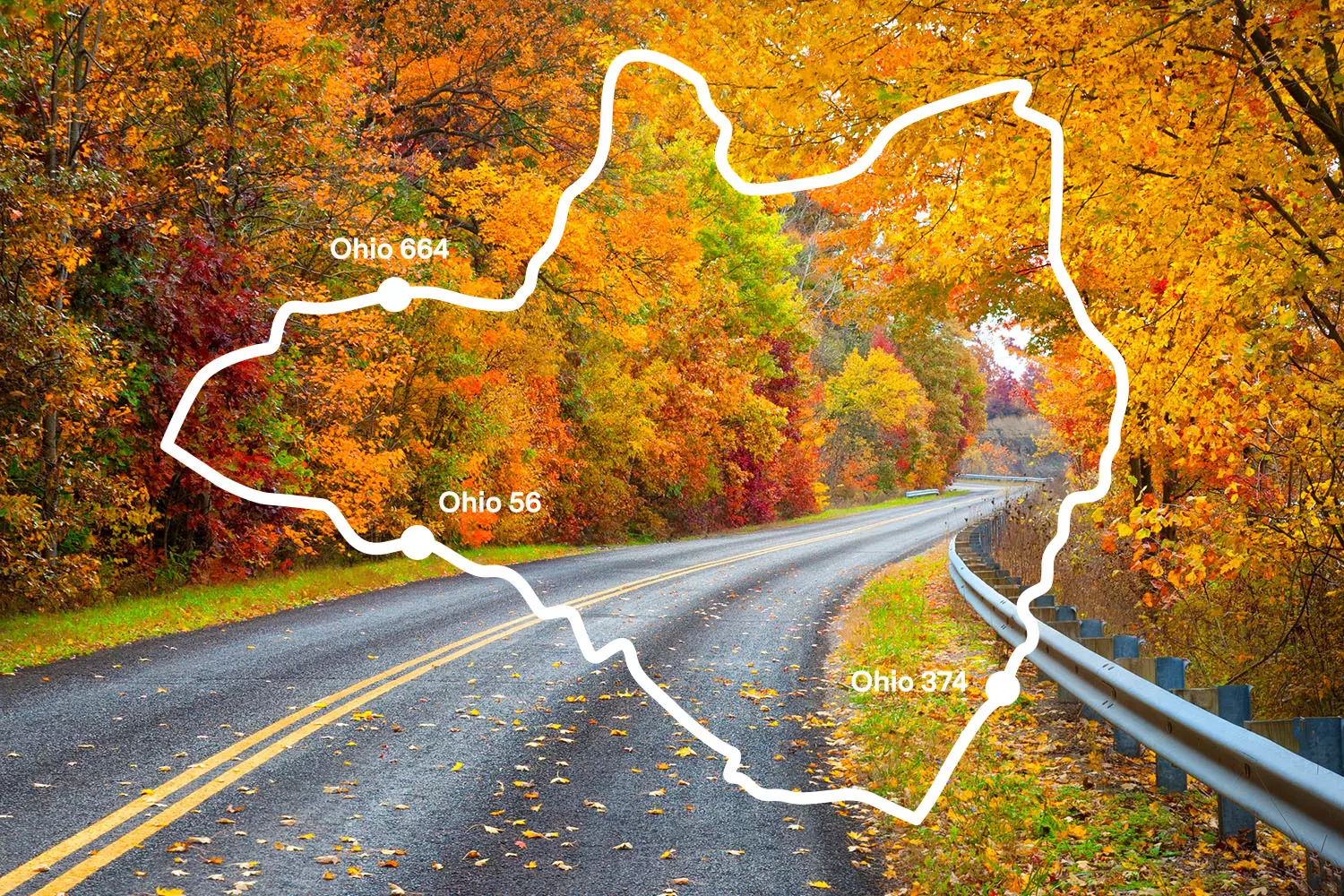 La meilleure route panoramique de la vallée de l'Ohio est OH 664 à 56 à 375, The Hocking Hills Loop