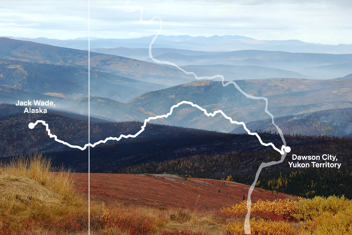 Geriausias vaizdingas važiavimas Aliaskoje yra Aliaskos maršrutas 5 į Jukono greitkelį 9, „The Top of the World Highway“