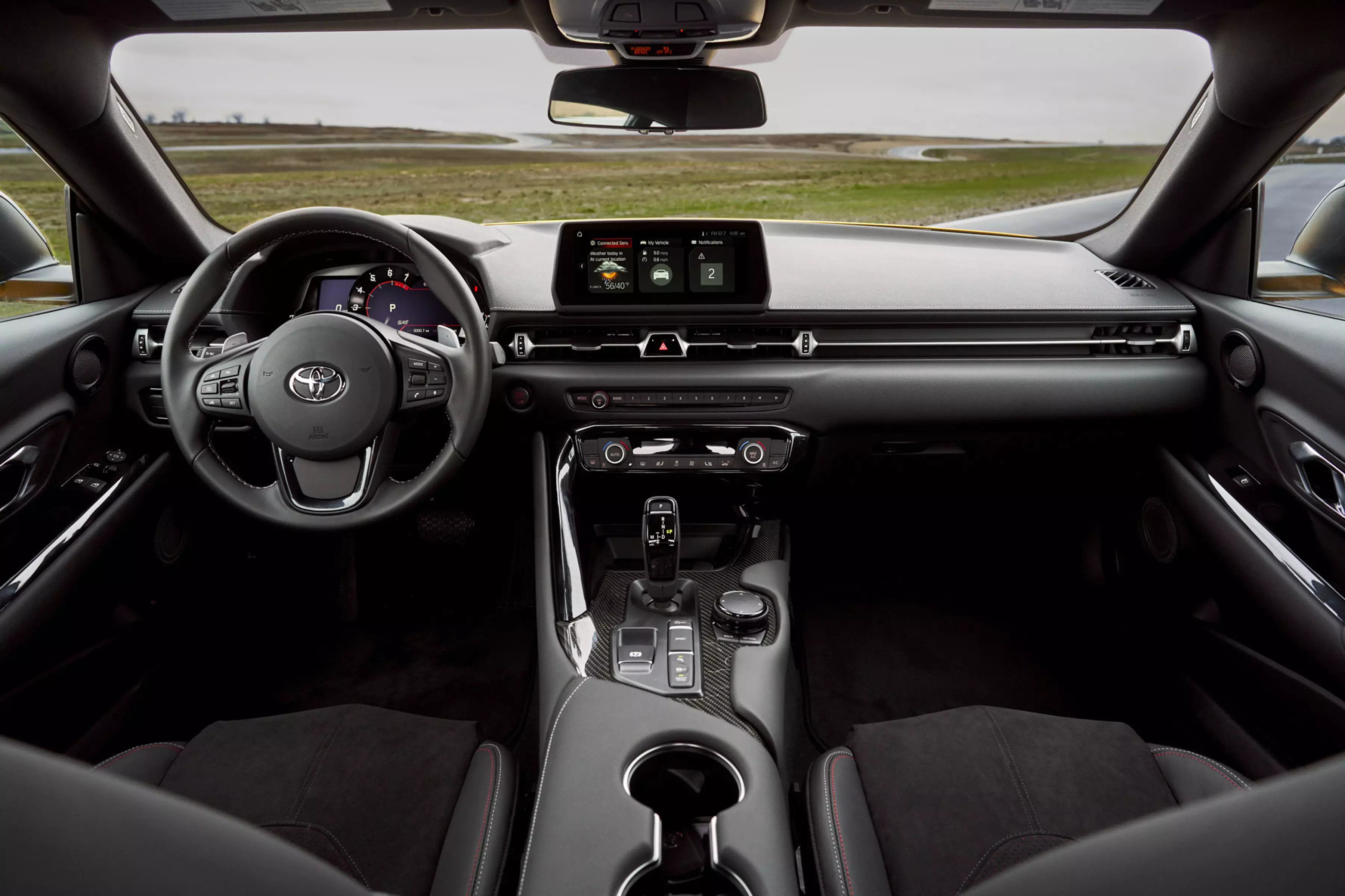 Interior del Toyota Supra 2021