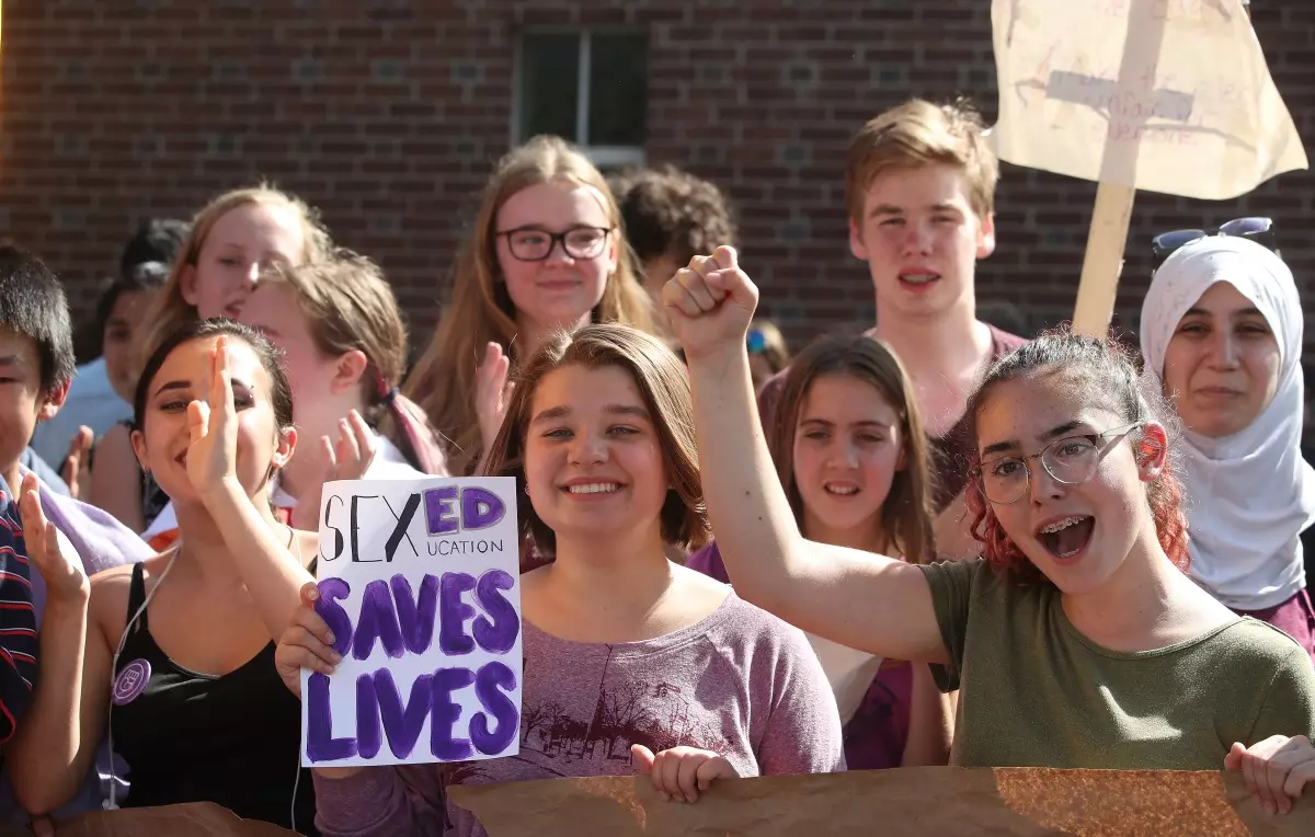 Studenten protesteerden afgelopen herfst tegen het terugdraaien van het leerplan voor seksuele voorlichting in Toronto