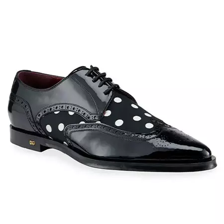 Këpucë lëkure të patentuara Brogue Dolce & Gabbana