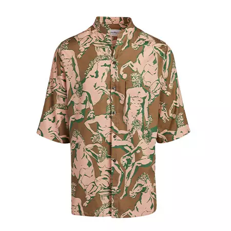 Graphic-Print Short-Sleeve Sport Sport Shirt Salvatore Ferragamo