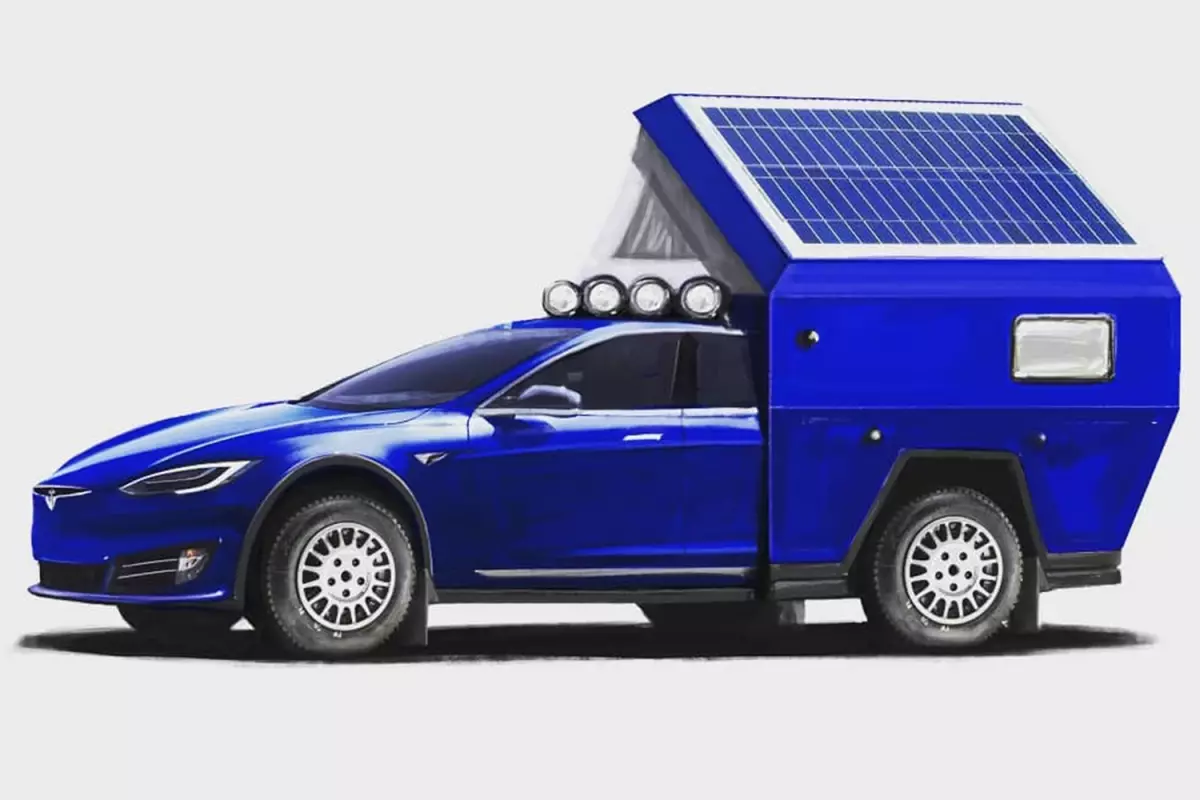 Die Tesla Roamer elektriese kampeerder prototipe sal op 17 April debuteer.