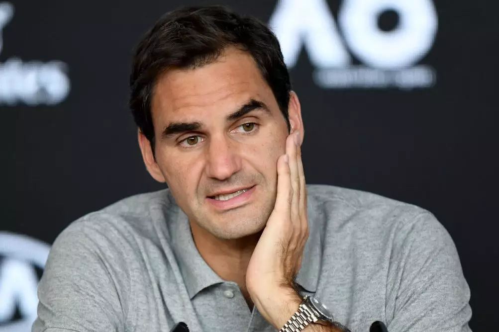 Roger Federer di Open Australian 2020 de diaxive. (Morgan Hancock/Getty)