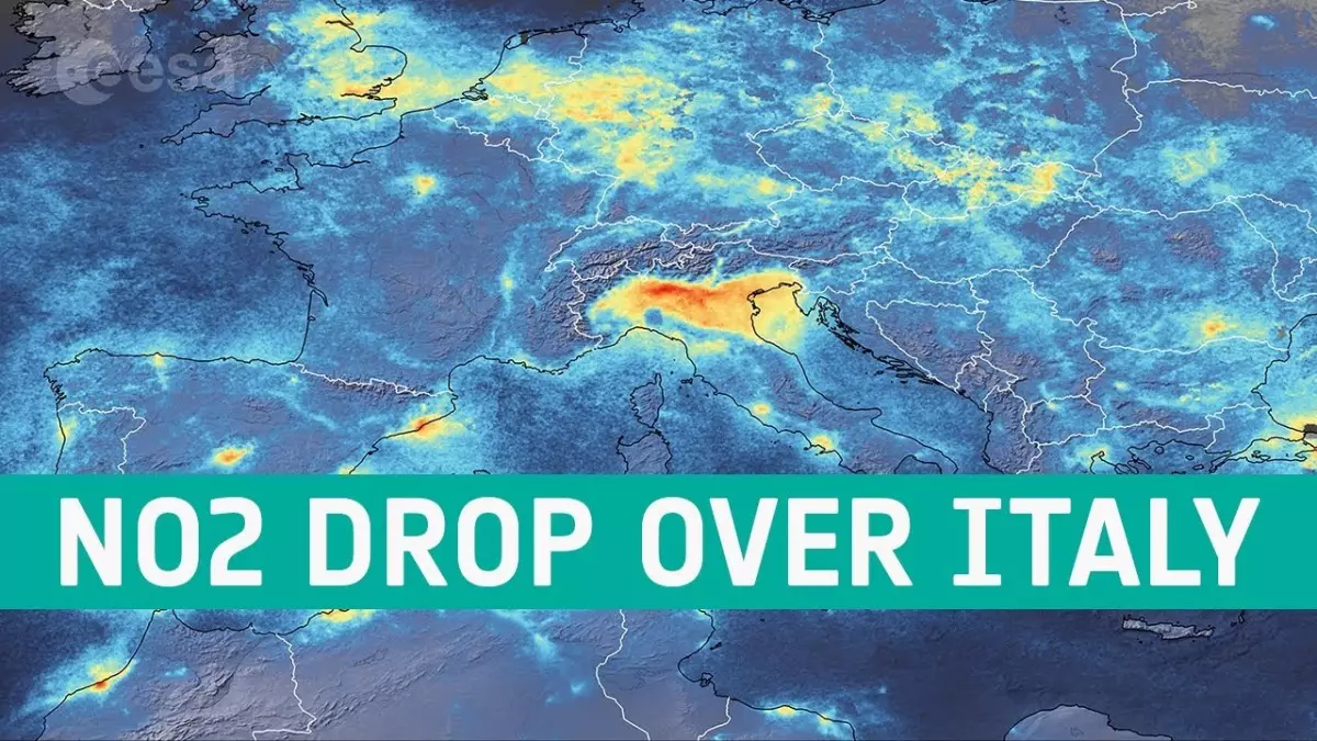 Isang mapa ng NO2 emissions