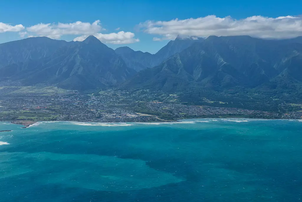 Pemandangan udara Maui, rumah kepada Hutan Simpan Makawao. (GettyImages)