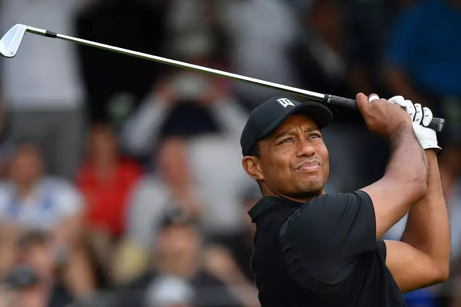 Tiger Woods ntawm 2019 PGA Championship. (GettyImages)